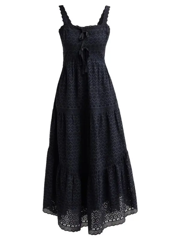 Ulla Johnson Constance Cotton Midi Dress - Midnight