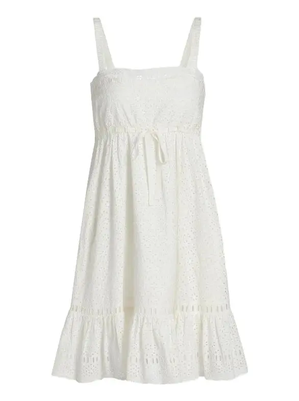 Ulla Johnson Nerelle Eyelet Cotton Minidress - Pristine