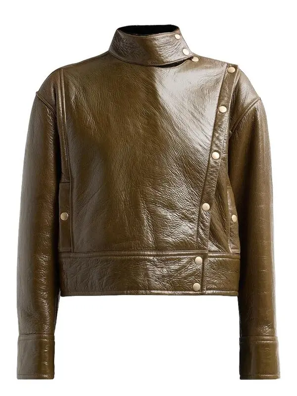 Ulla Johnson Honora Leather Jacket - Lichen