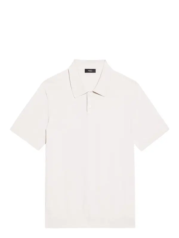 Theory Soris Knit Polo Shirt - Silver Cloud