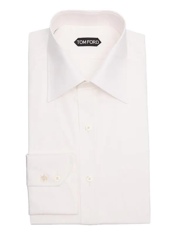 TOM FORD Slim-fit Cotton Poplin Dress Shirt - White