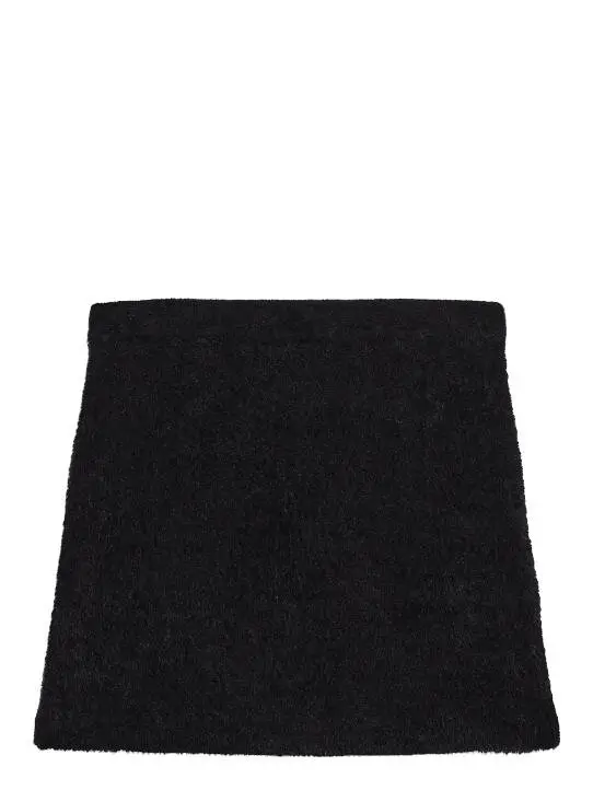 Helmut Lang Fitted Eyelash Miniskirt - Black
