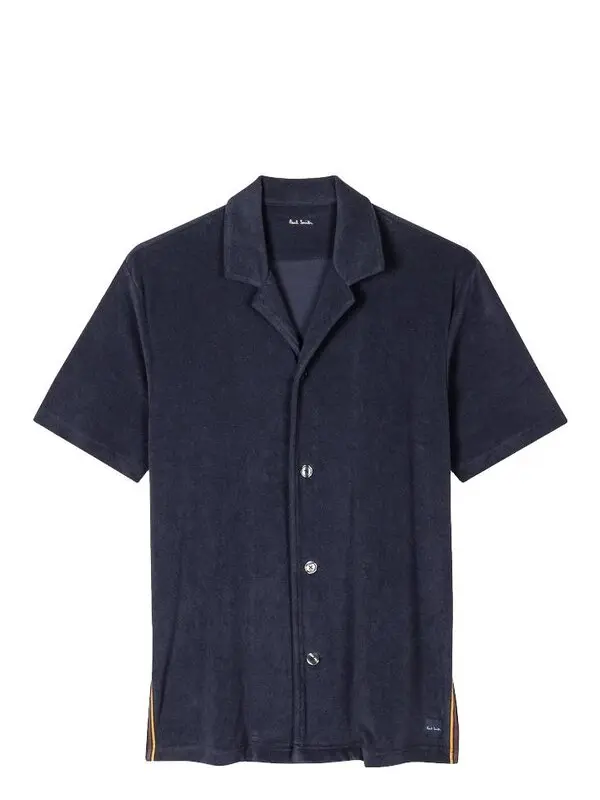 Paul Smith Cotton-blend Camp Shirt - Inky