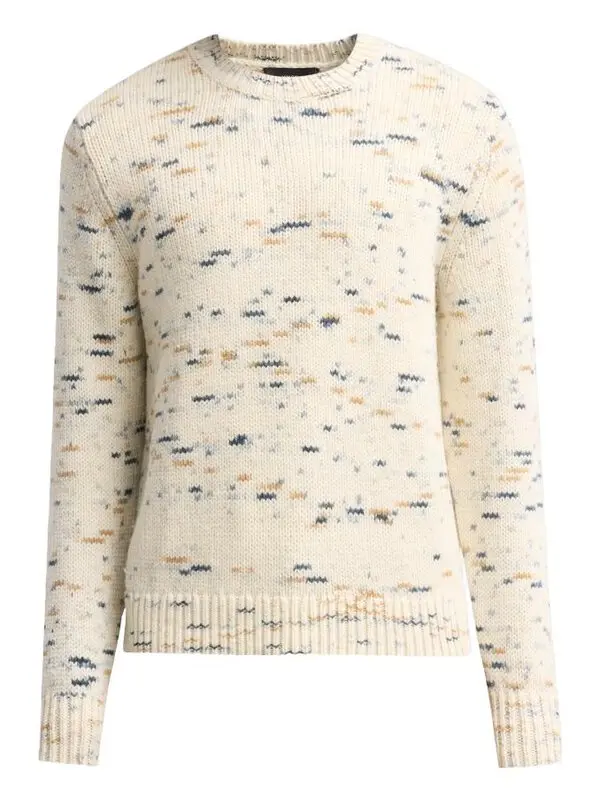 Vince Super Space-dye Merino Wool Crewneck Sweater - Bone