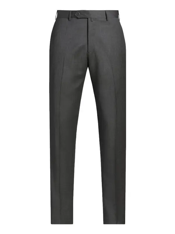 SAKS FIFTH AVENUE Collection Basic Wool Dress Trousers - Medium Grey