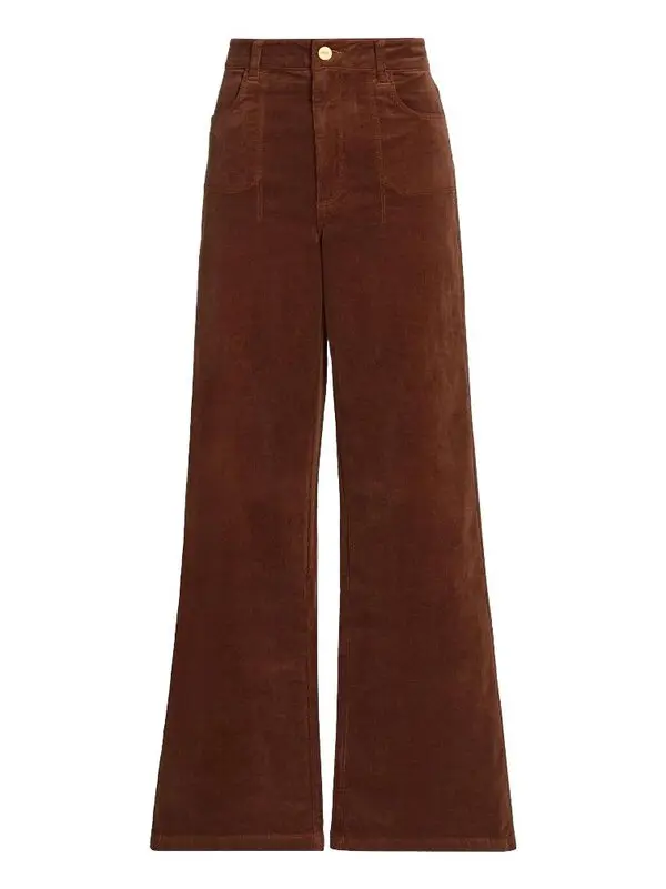 Paige Anessa Utility Corduroy Pants - Maple Brown