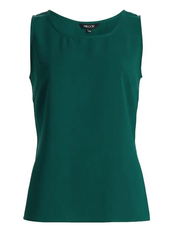 Misook Crepe De Chine Tank - Spruce