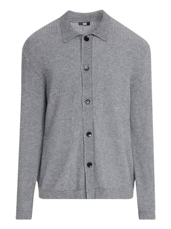 Paige Spokane Merino Wool-blend Cardigan - Cracked Pepper Combo