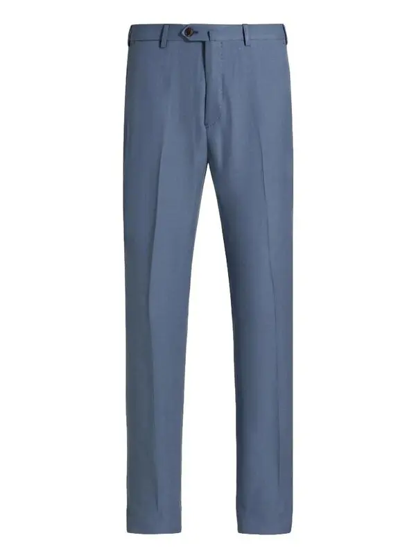 Emporio Armani Crease-front Trousers - Blue