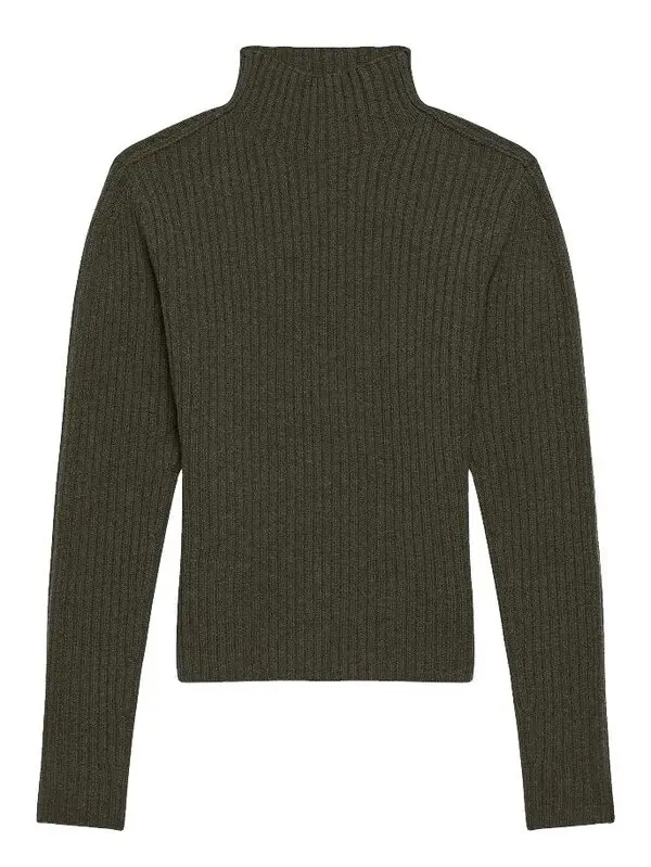 Helmut Lang Rib-knit Wool Sweater - Thyme