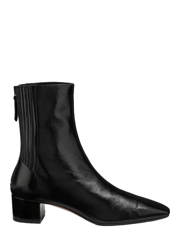 AQUAZZURA Saint Honoré 35mm Leather Booties - Black