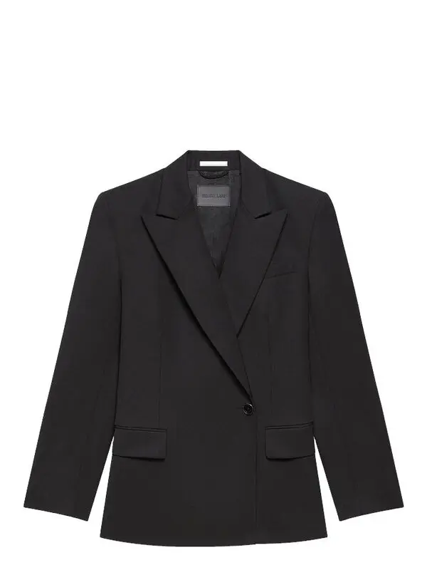 Helmut Lang Wool Gabardine Relaxed-fit Blazer - Black