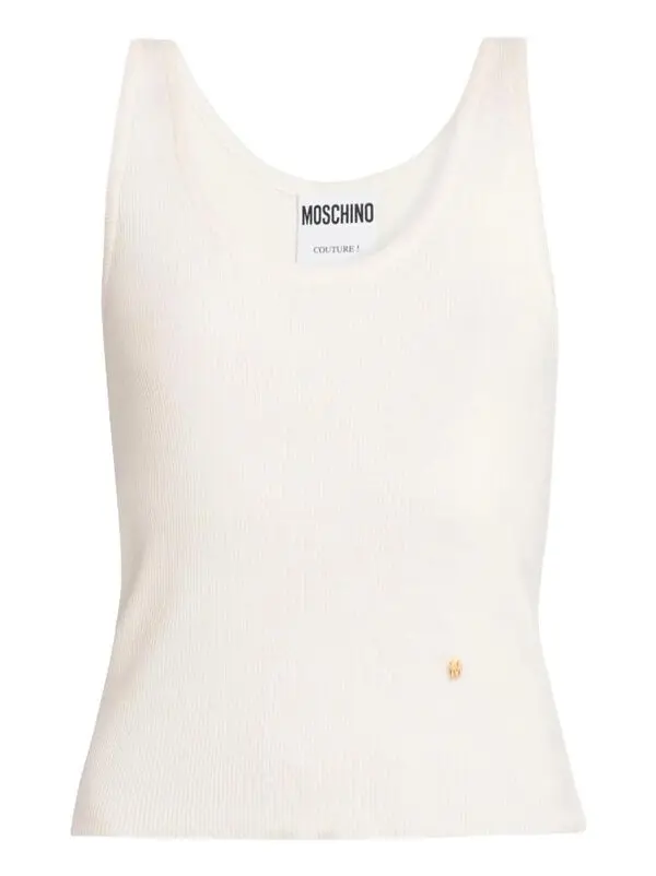 Moschino Ultrafine Wool-silk Tank - White