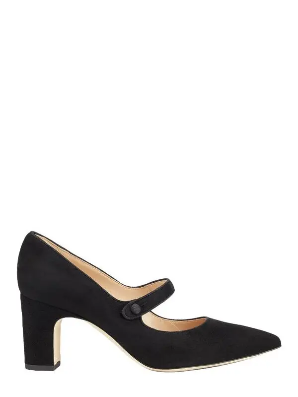 Manolo Blahnik Campariba Suede Block-heel Pumps - Black