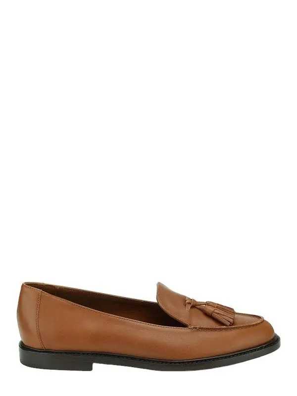 Manolo Blahnik Bucky Tassel Leather Loafers - Medium Brown