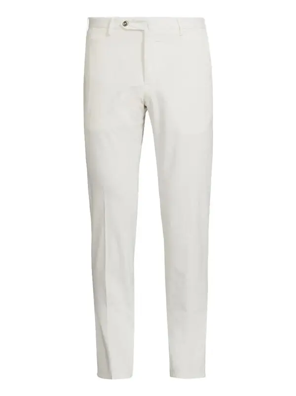 PT TORINO Soft Stretch Button-tab Slim Pants - Natural