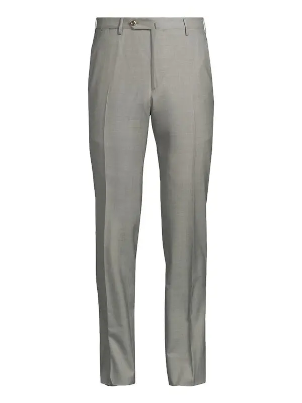 PT TORINO High-performance Wool Button-tab Slim Trousers - Grey
