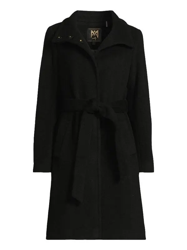 MILLY Sb Wool-blend Coat - Black