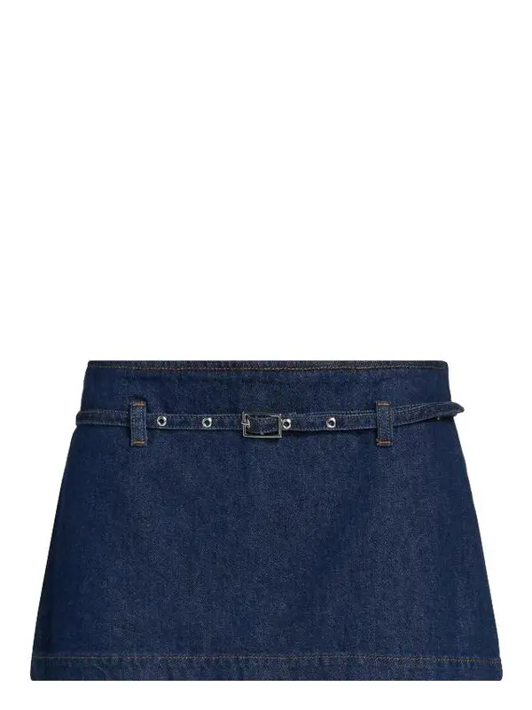 REFORMATION Khloe Low-rise Denim Skort - Biarritz Belted
