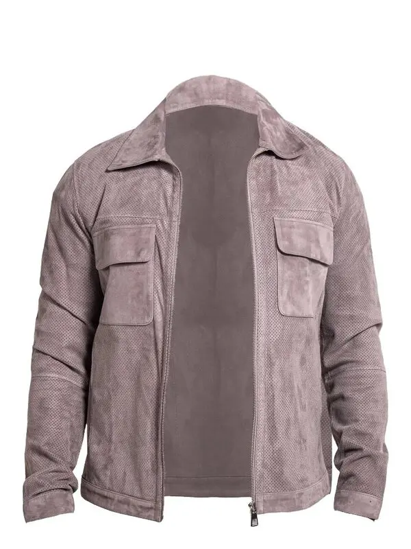 MACEOO Ascension Leather Jacket - Grey