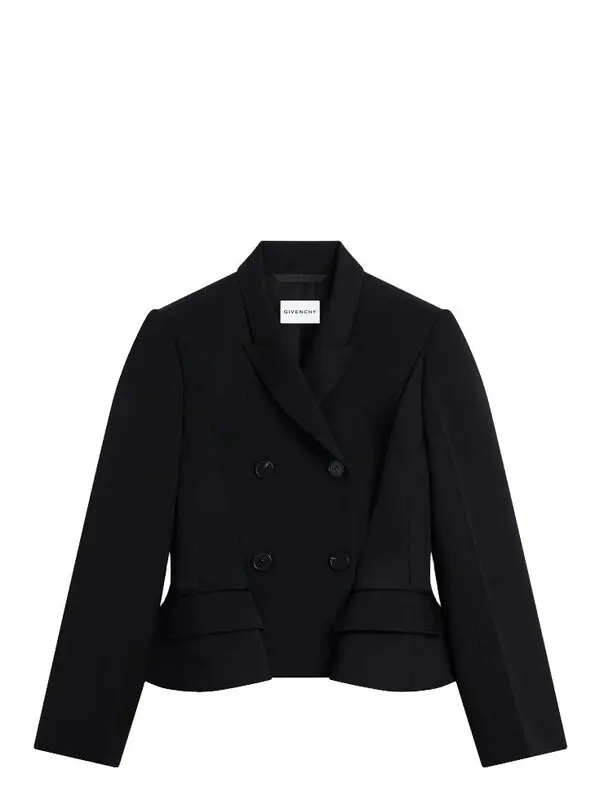 Givenchy Pinch Double-breasted Jacket In Wool - Black