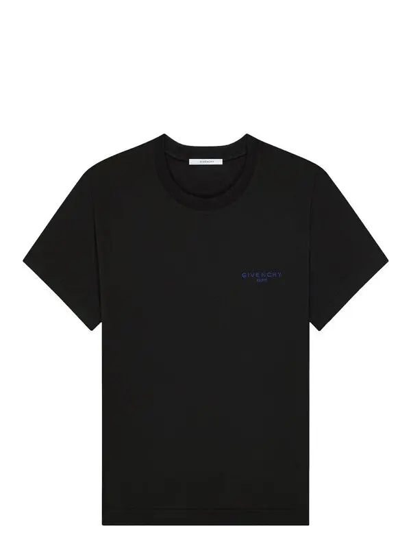 Givenchy Slim T-shirt In Cotton With Embroidery - Black