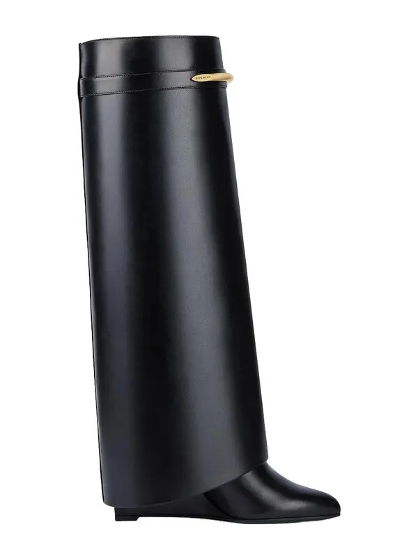 Givenchy Shark Boots In Leather - Black