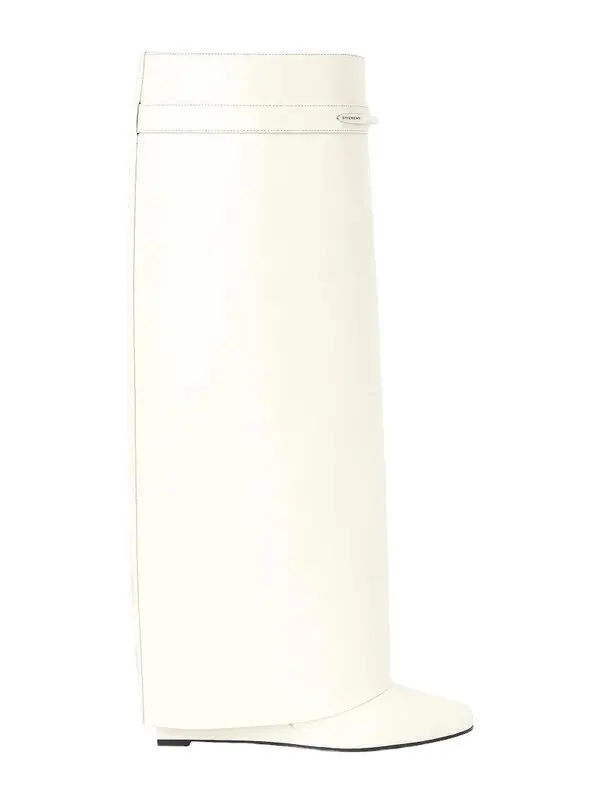 Givenchy Shark Boots In Leather - Ivory