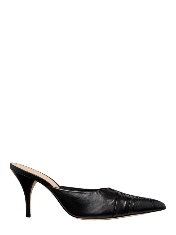 22ÉLEVÉ Ruched 85mm Patent Leather Mules - Black