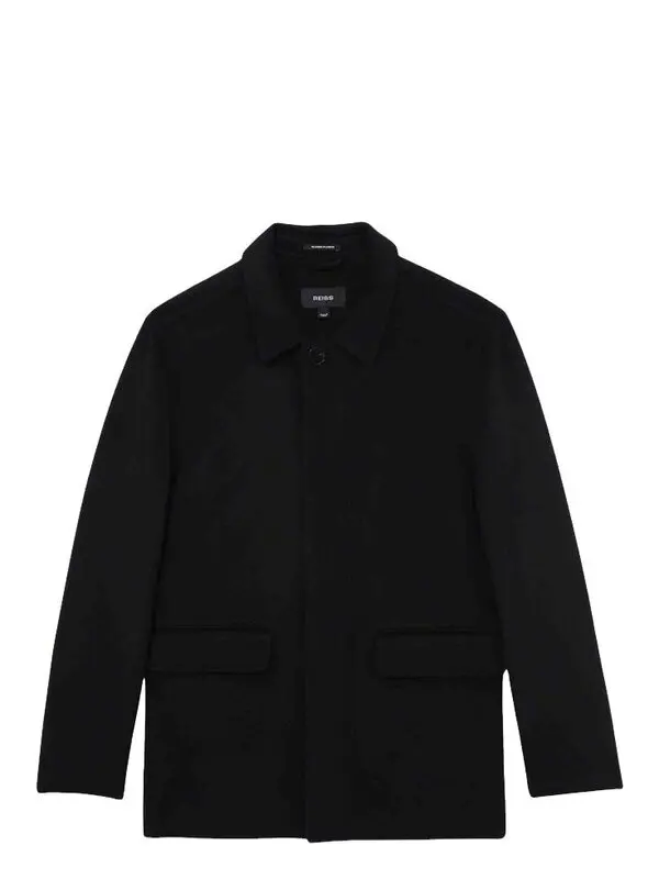 REISS Tamworth Wool-blend Double-face Jacket - Navy