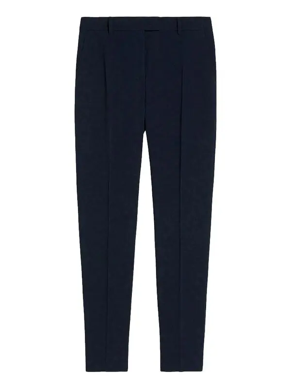 Max Mara Straight Fit Cady Trousers - Navy