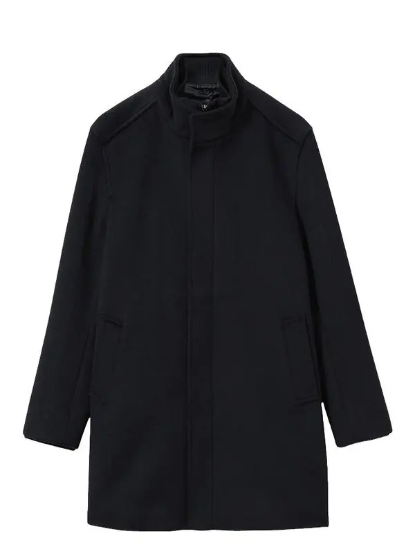 REISS Fuel Felt Coat - Navy