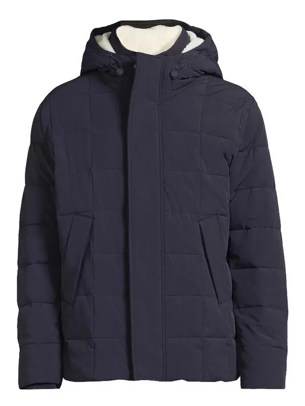 REISS Klause Quilted Puffer Jacket - Navy