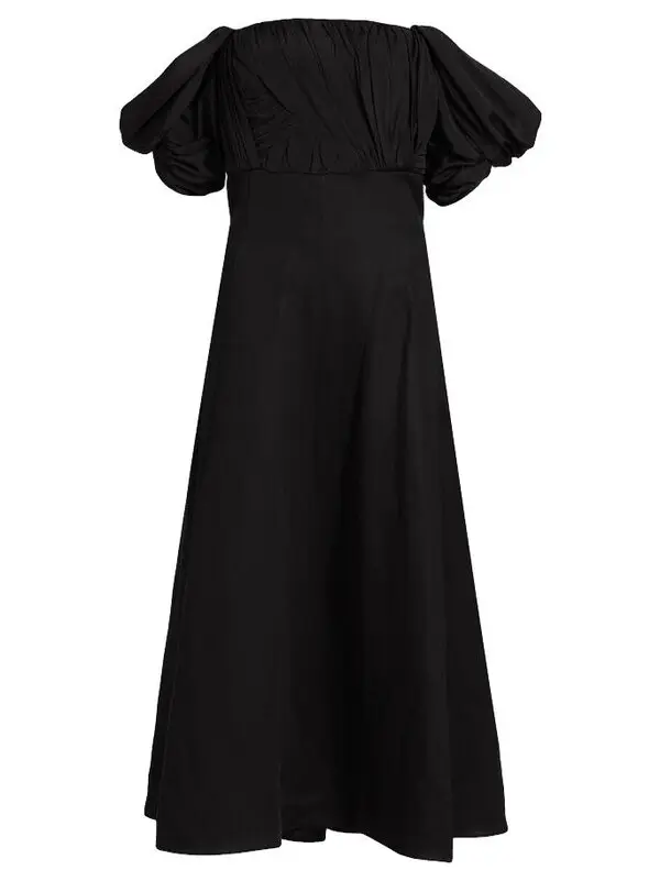 REISS Frankie Bardot Sculpted Midi-dress - Black