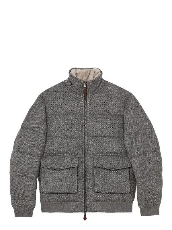 REISS Gerald Quilted Jacket - Grey