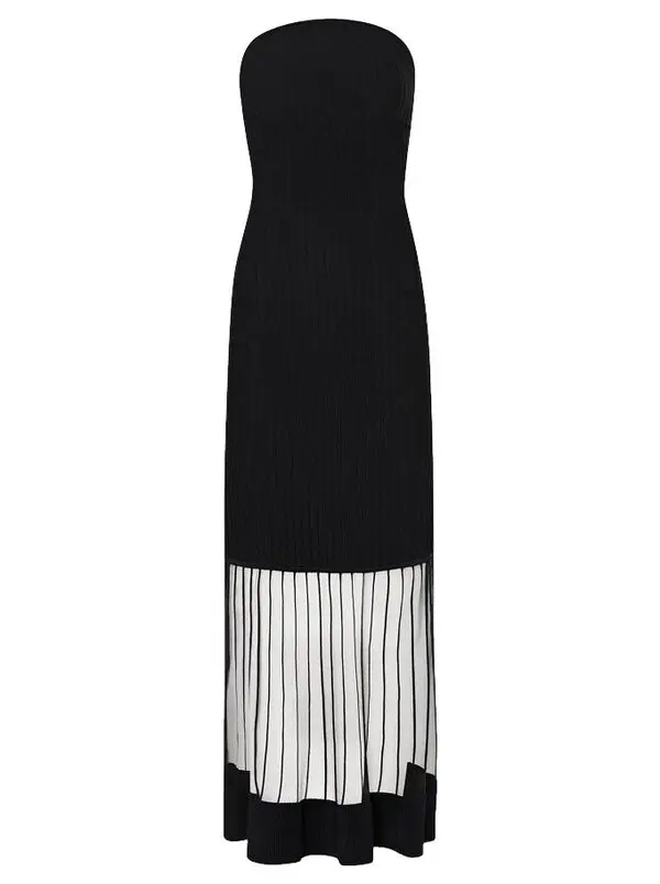MILLY Dani Strapless Midi-dress - Black