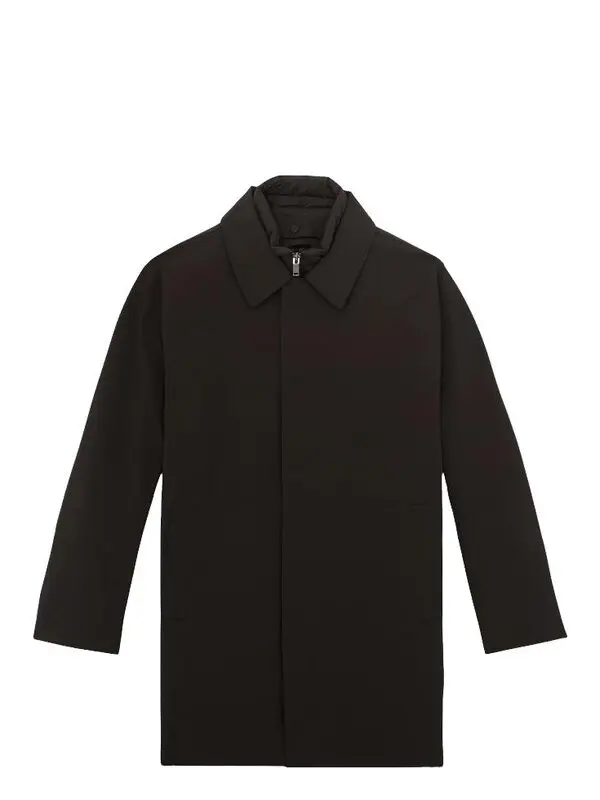 REISS Logan Hybrid Overcoat - Brown