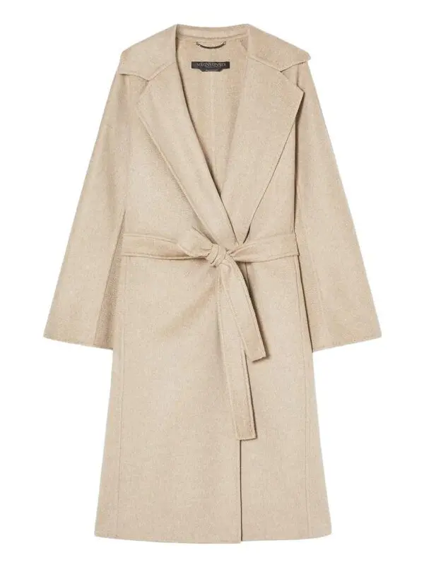 Marina Rinaldi Double Sided Pure Cashmere Coat - Hazelnut Brown