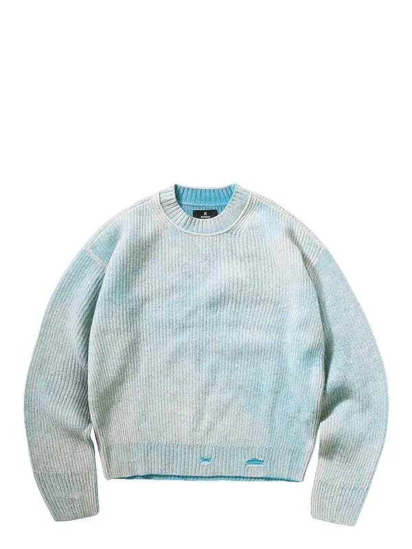REPRESENT Legacy Fade Out Reversible Knit Crewneck Sweater - Cloud