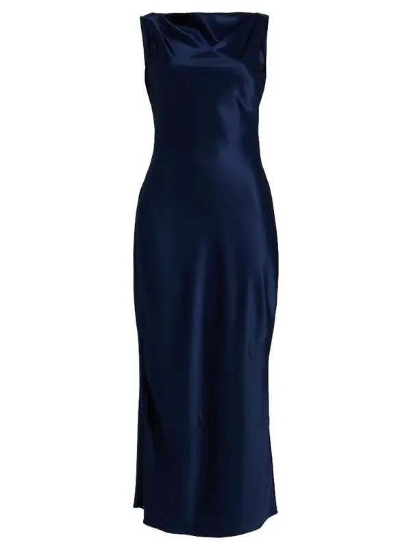 REFORMATION Corey Satin Midi-dress - Danube