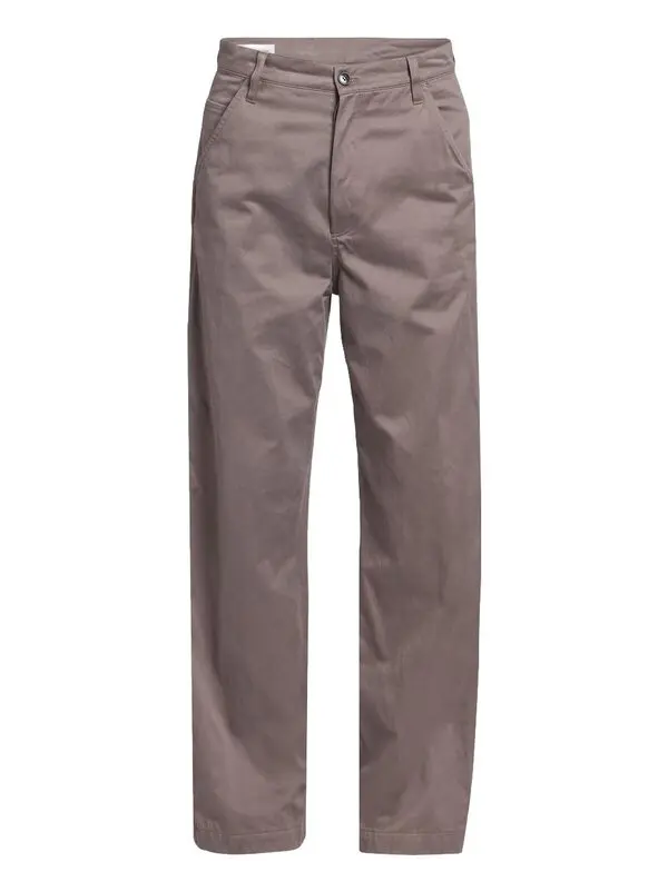 Dries Van Noten Pickerby Cotton Pants - Cement