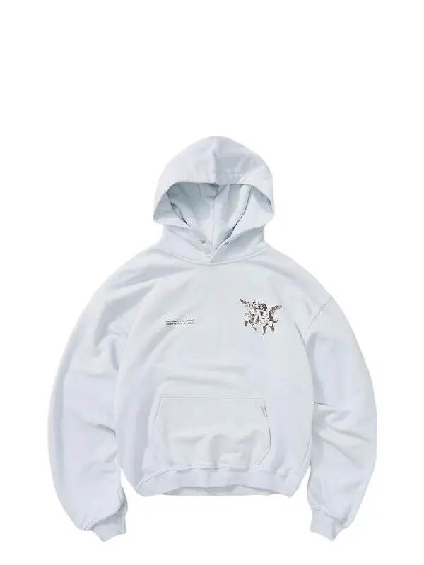 REPRESENT Legacy Cherubs Graphic Cotton Hoodie - Cloud