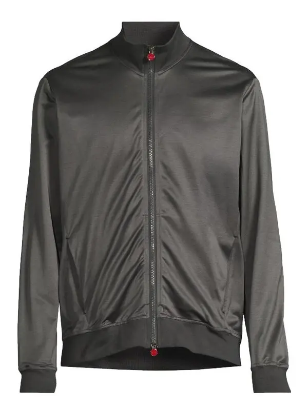 Kiton Shiny Jersey Swim Jacket - Grey