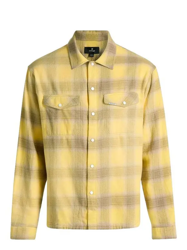 REPRESENT Vintage Cotton Flannel Shirt - Creamed Corn