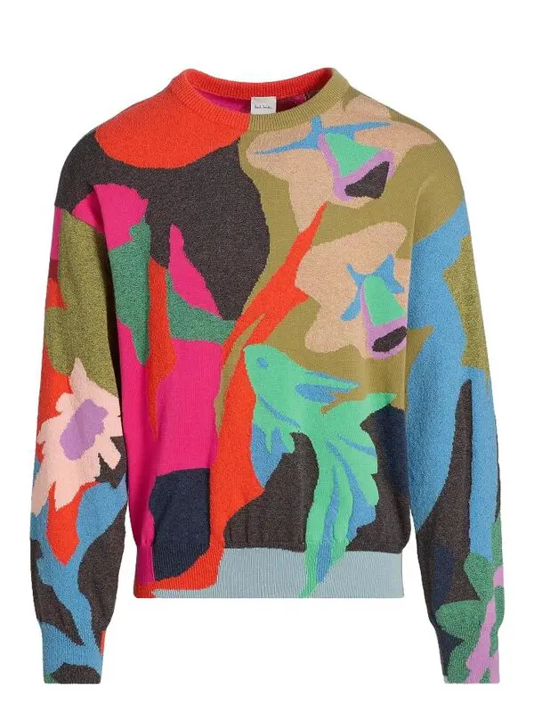 Paul Smith Fish Cotton-nylon Crewneck Sweater - Multi