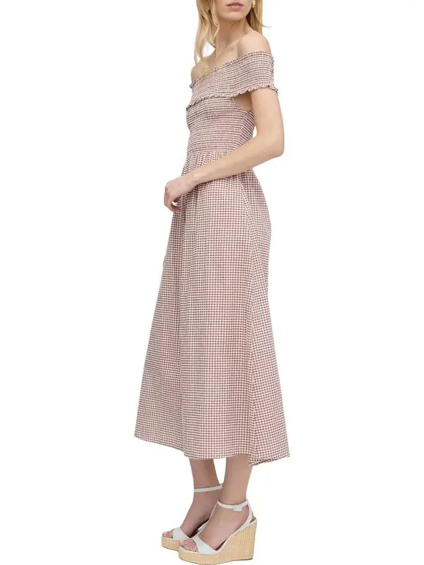 Hill House Home The Marguerite Nap Dress - Cognac Gingham