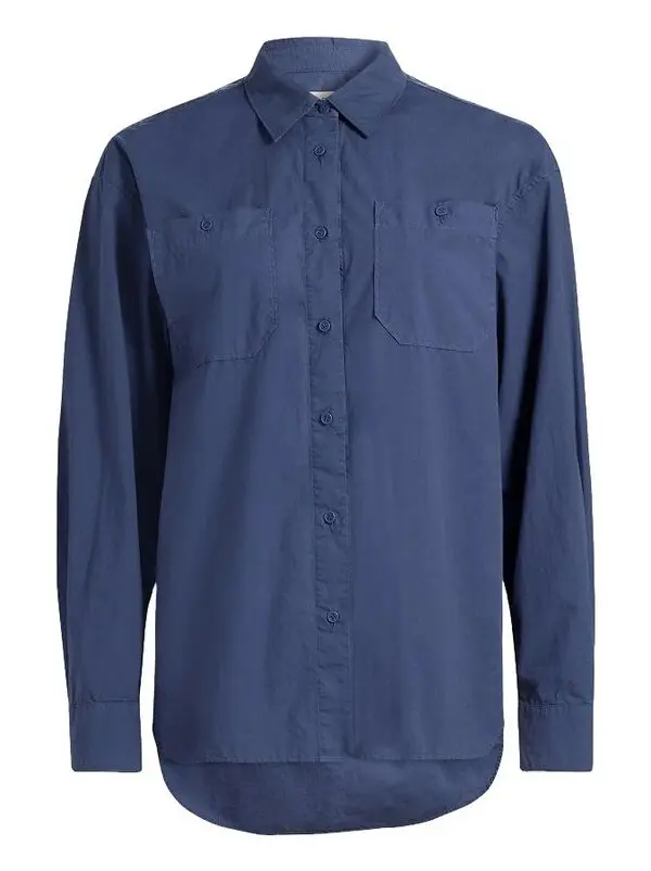 NILI LOTAN Onora Cotton Shirt - French Navy