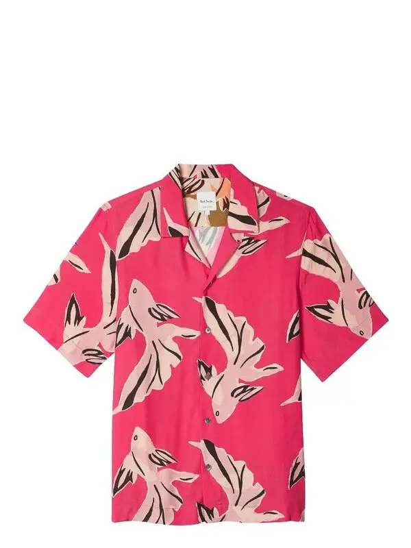 Paul Smith Le Penche Fish Camp Shirt - Fuchsia