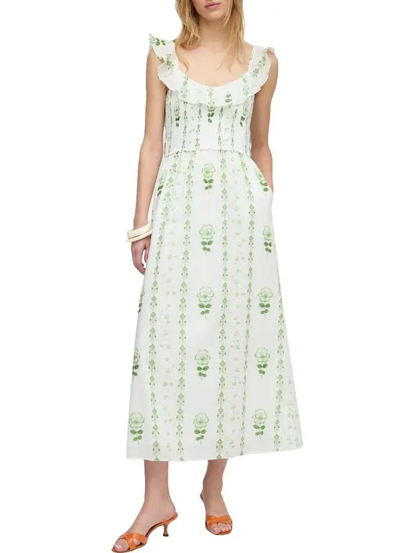 Hill House Home The Cambria Nap Dress - White Multi