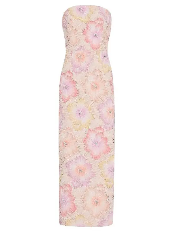 MILLY Kait Floral Embroidered Dress - Rainbow Multi